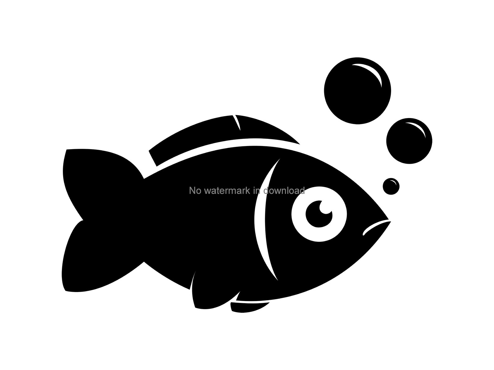 Fish Clipart Image Fish Svg Clip Art Fish Cut Files for | Etsy