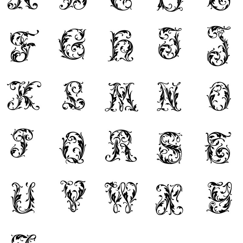 Scroll Monogram - Etsy