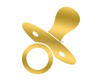 Gold Pacifier Clipart