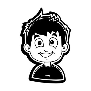 Boy Svg Cartoon Boy Svg Comic Boy Silhouette Cutting File Clipart Svg ...