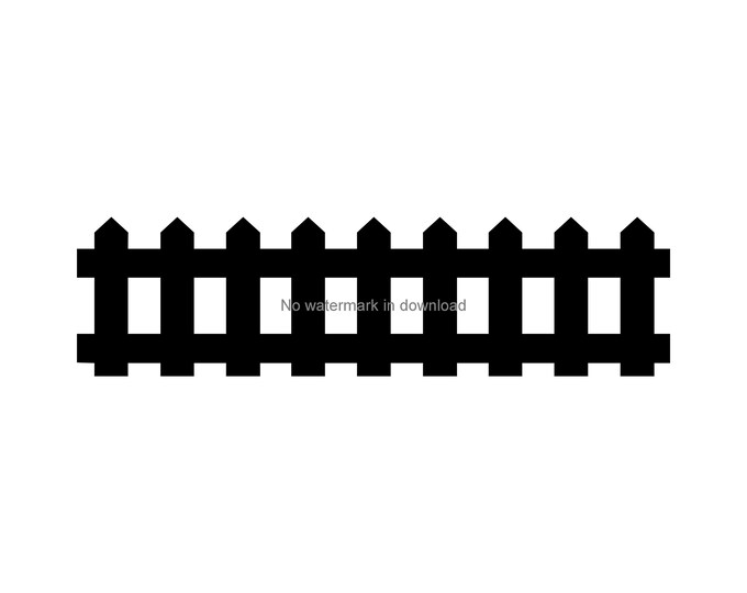 Picket Fence Svg, Board Fence Border Clipart, Fence Divider Png, Fence ...