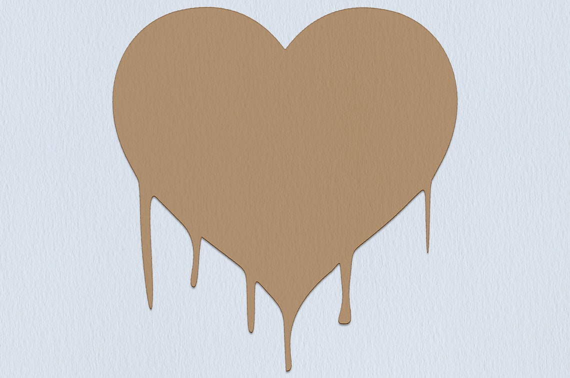 Dripping Heart Svg Bleeding Heart Svg Dripping Paint Template - Etsy Canada