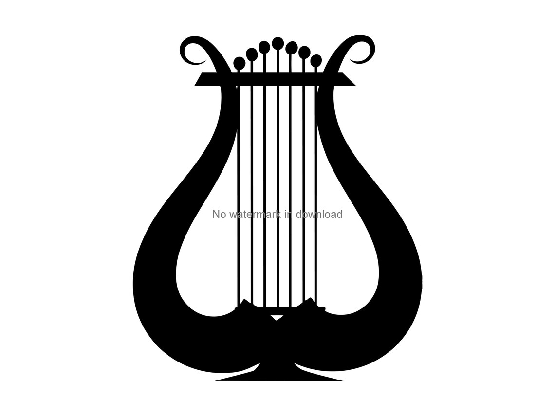 Harp Clipart Harp Clip Art Harp Vector Files Harp Cut File - Etsy