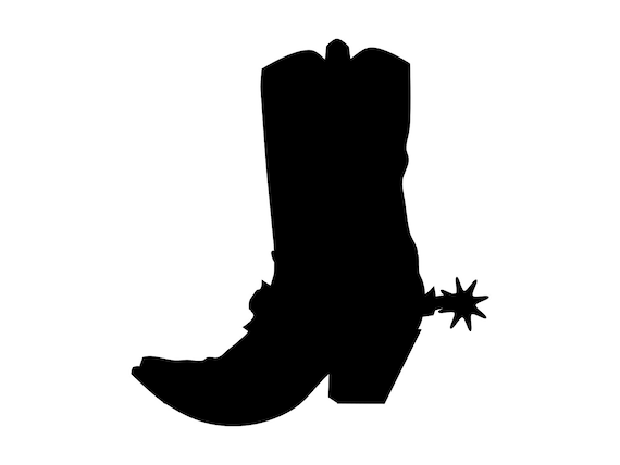 Silueta De Botas Occidentales