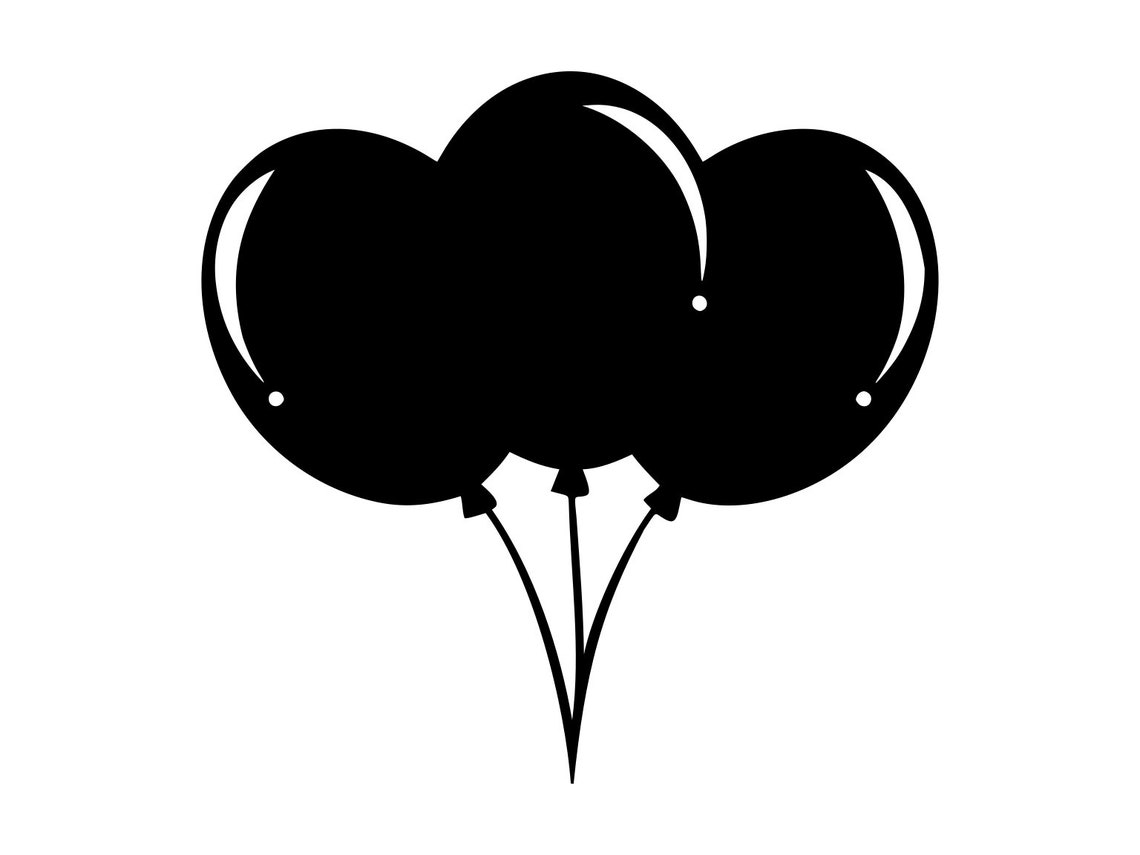 Globos Svg Party Clipart Silueta Globo de corte Bunch Svg Clip - Etsy ...