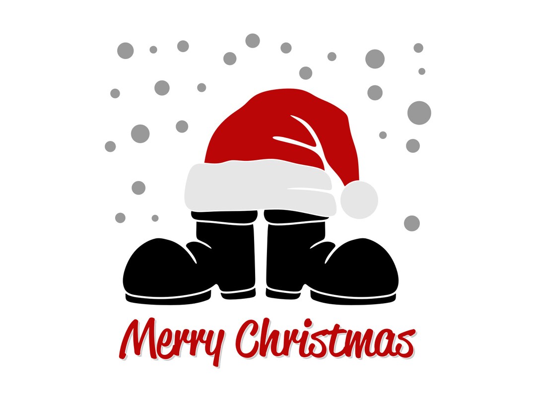Santa Hat SVG: Merry Christmas Phrase, Card Text (digital Download) - Etsy