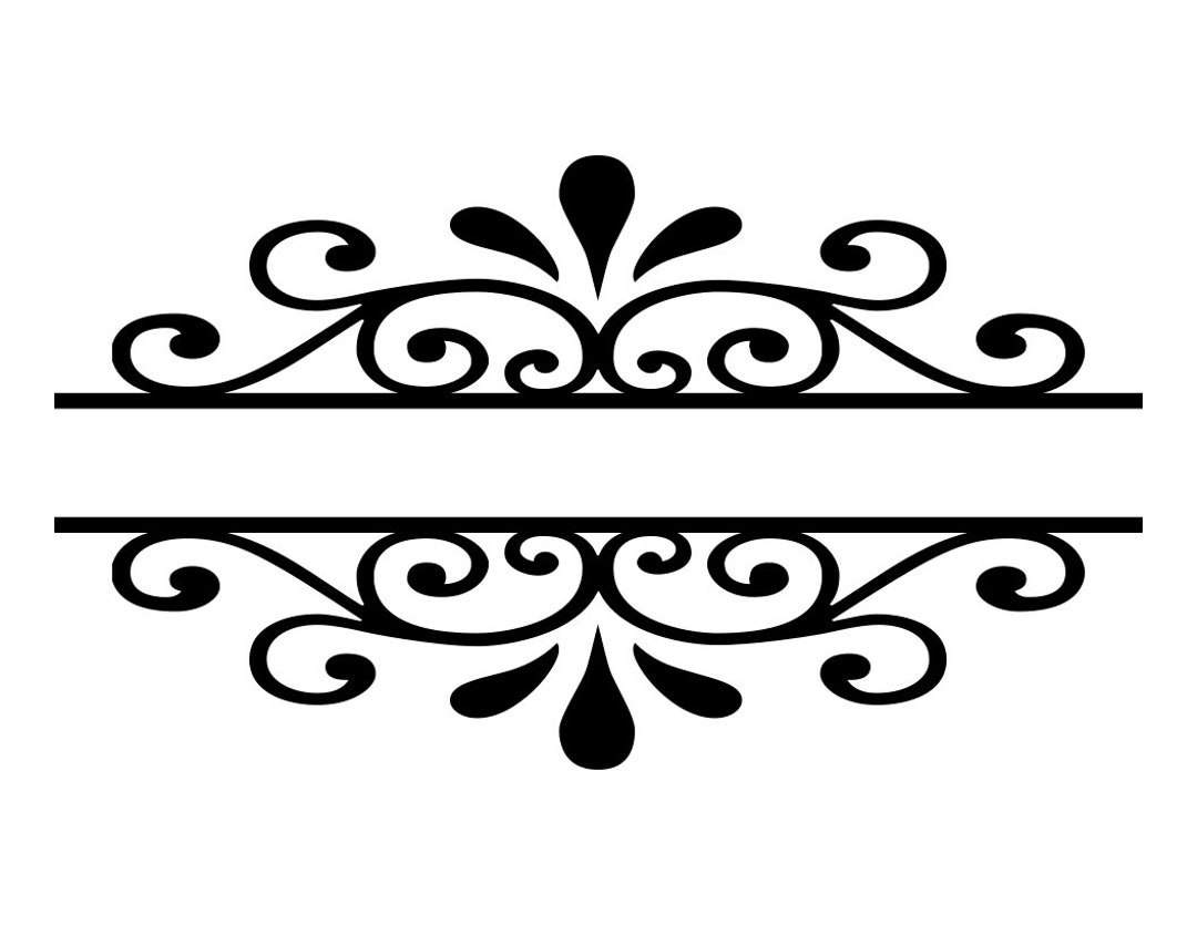 Scroll Border Flourish SVG Cutting File Decorative Word Divider Svg ...