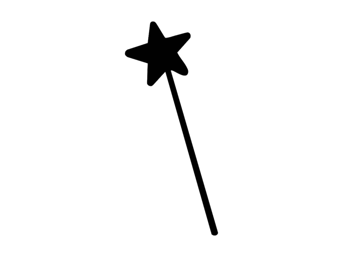Fairy Princess Wand SVG: Magic Wand Clipart, Cut File (digital Download ...