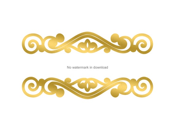 Ornate Border Gold Foil Jpg Ornate Border Clip Art Ornate | Etsy