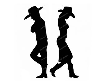 Kewpie Cowboy Cowgirl SVG PNG Files Western Vintage Retro - Etsy