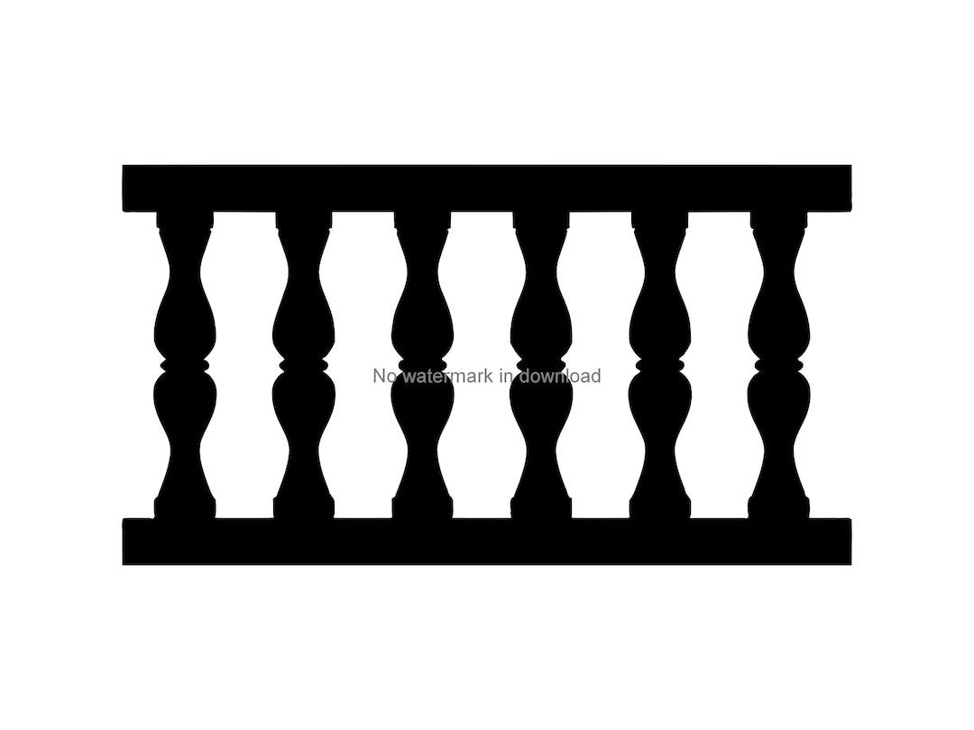 Wooden Railing SVG: Vector Cut File (digital Download) - Etsy