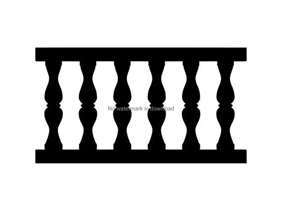 Wooden Railing Svg Vector Wooden Railing Svg Dxf Png Wooden | Etsy