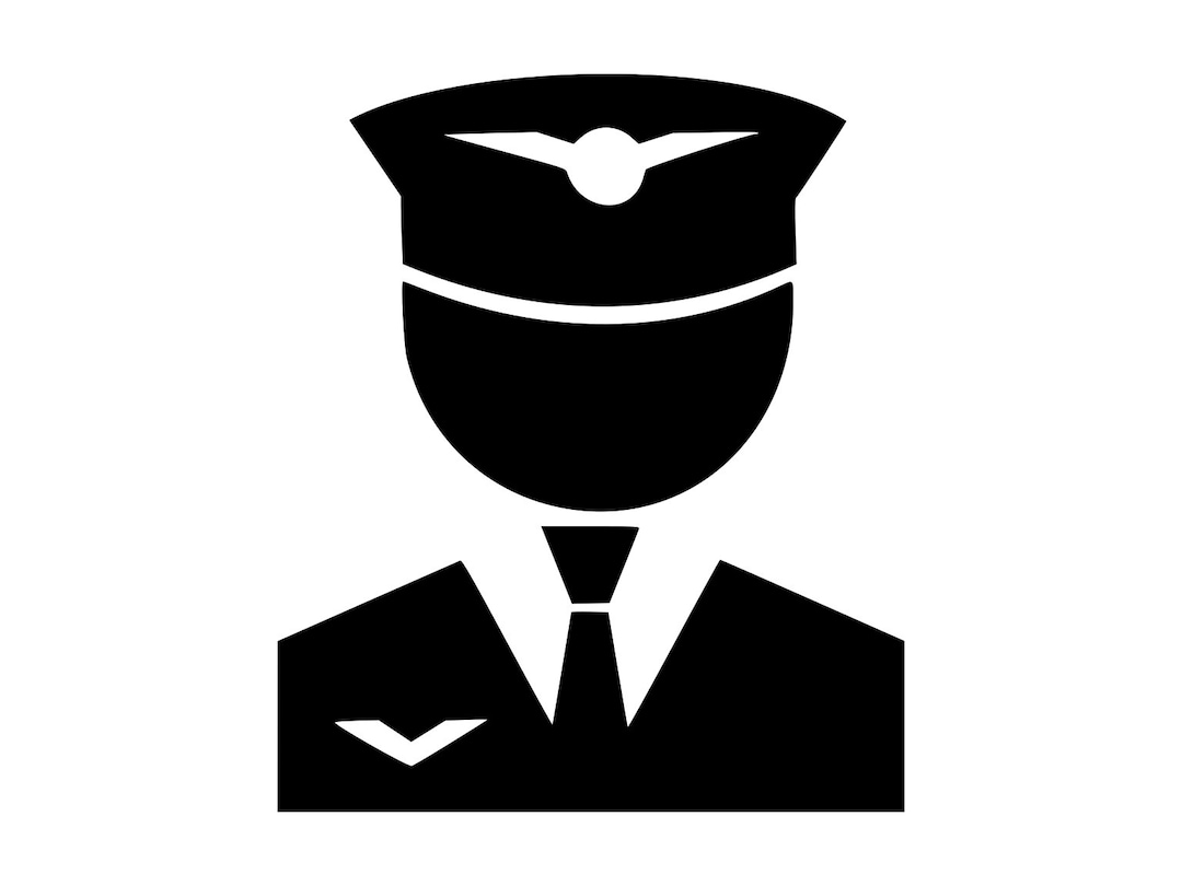 Pilot Silhouette: Printable Vector Image (SVG, PNG, DXF Digital ...