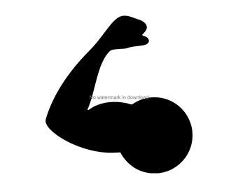 Muscle Arm Svg | Etsy