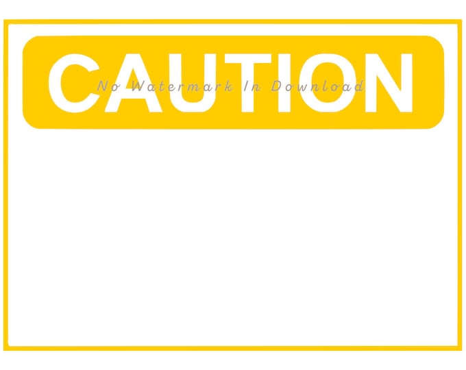 Caution SVG File, Caution DXF, Caution Png, Empty Caution Svg, Caution ...