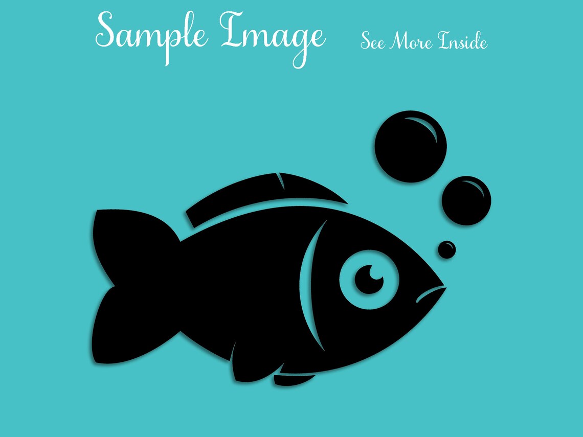 Fish Clipart Image Fish Svg Clip Art Fish Cut Files for | Etsy