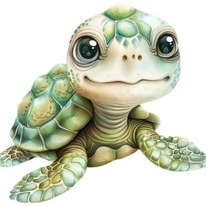 Baby Turtle Clipart, Digital Download, Watercolor Turtles, Printable ...