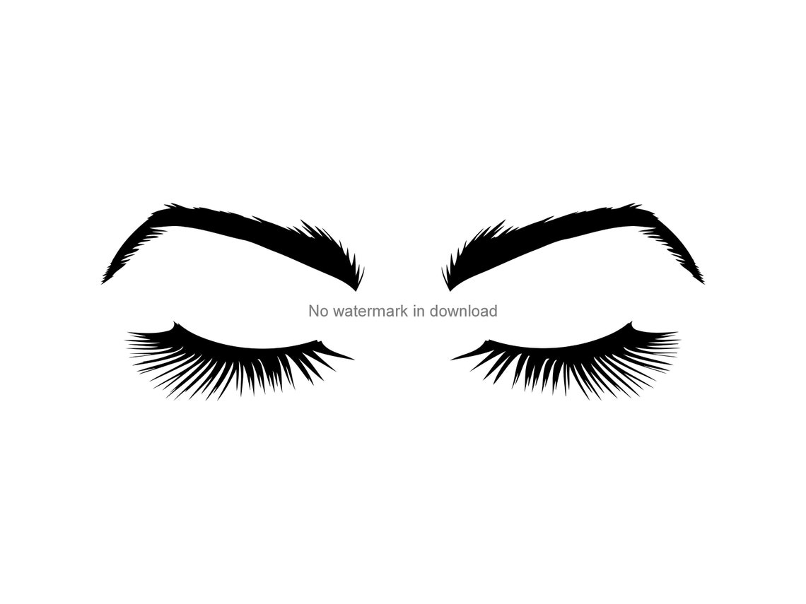 Eye Lashes Svg Cutting File Eye Lashes Digital Cut File Eye | Etsy