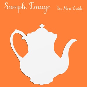 Théière Svg fichier thé Silhouette Svg coupe fichier vecteur Png Dxf T ...