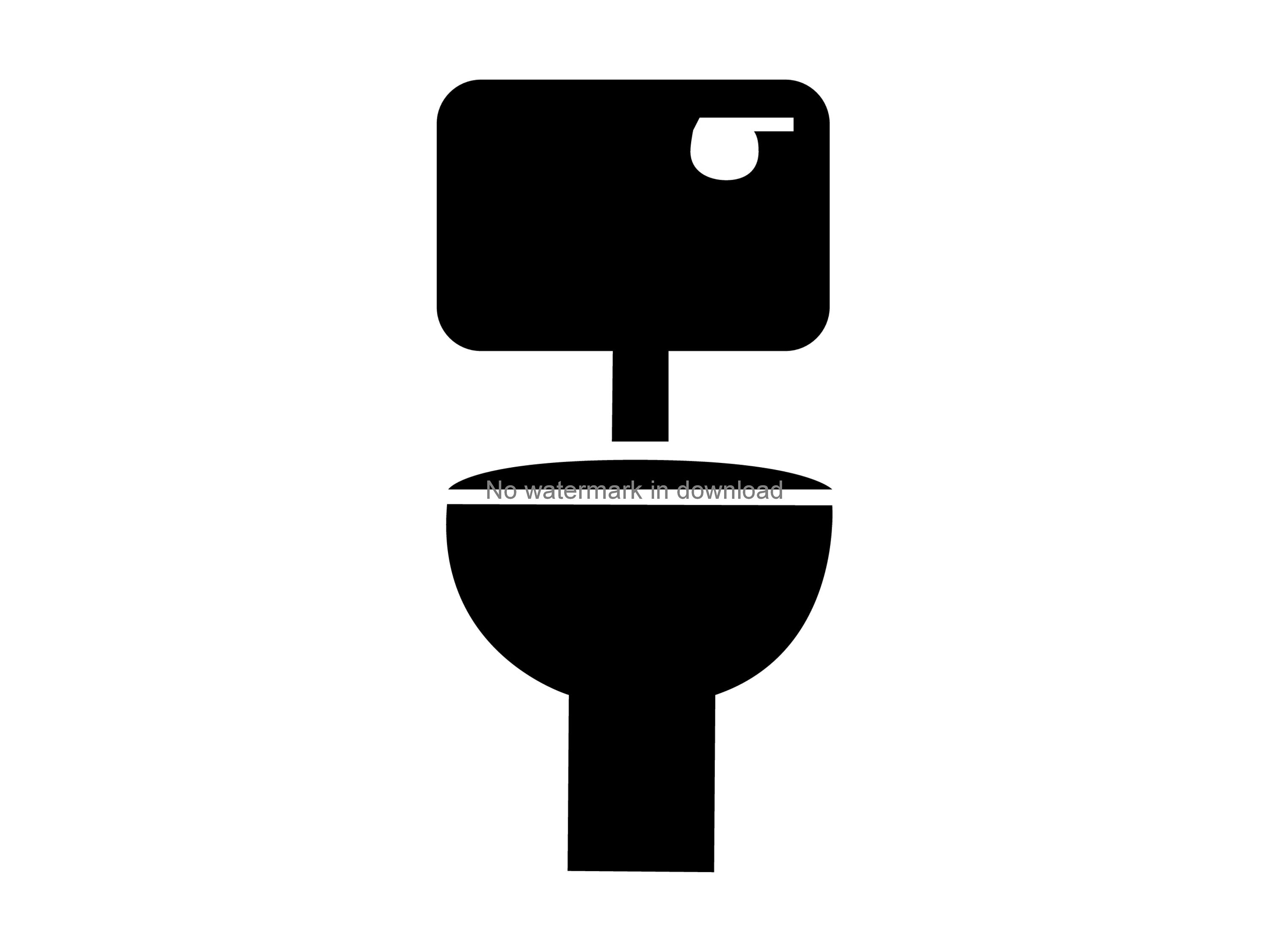 Bathroom Toilet sVG Clipart Bathroom Toilet Svg Files | Etsy