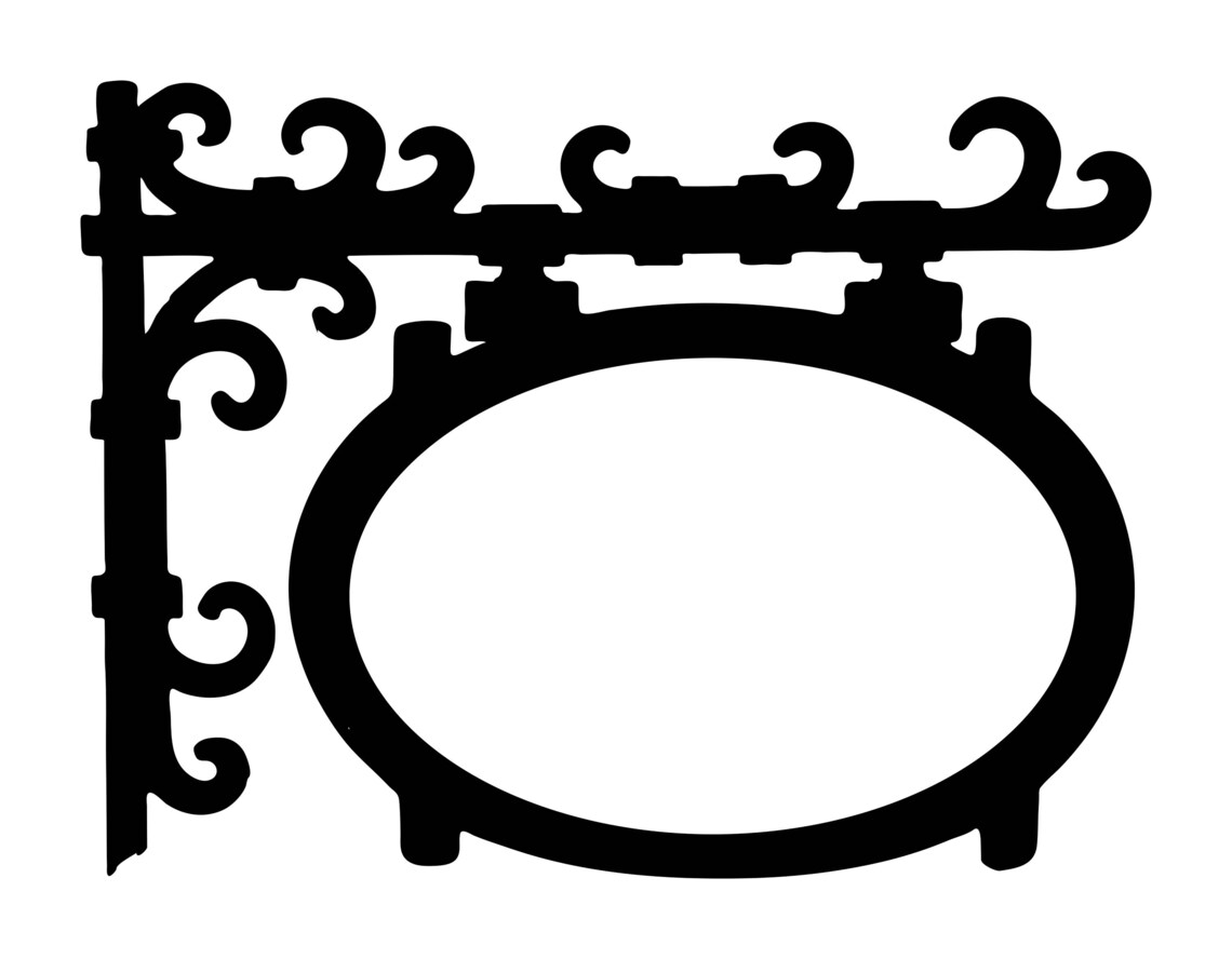 Hanging Sign Frame SVG: Ornate Scroll Design (digital Download) - Etsy