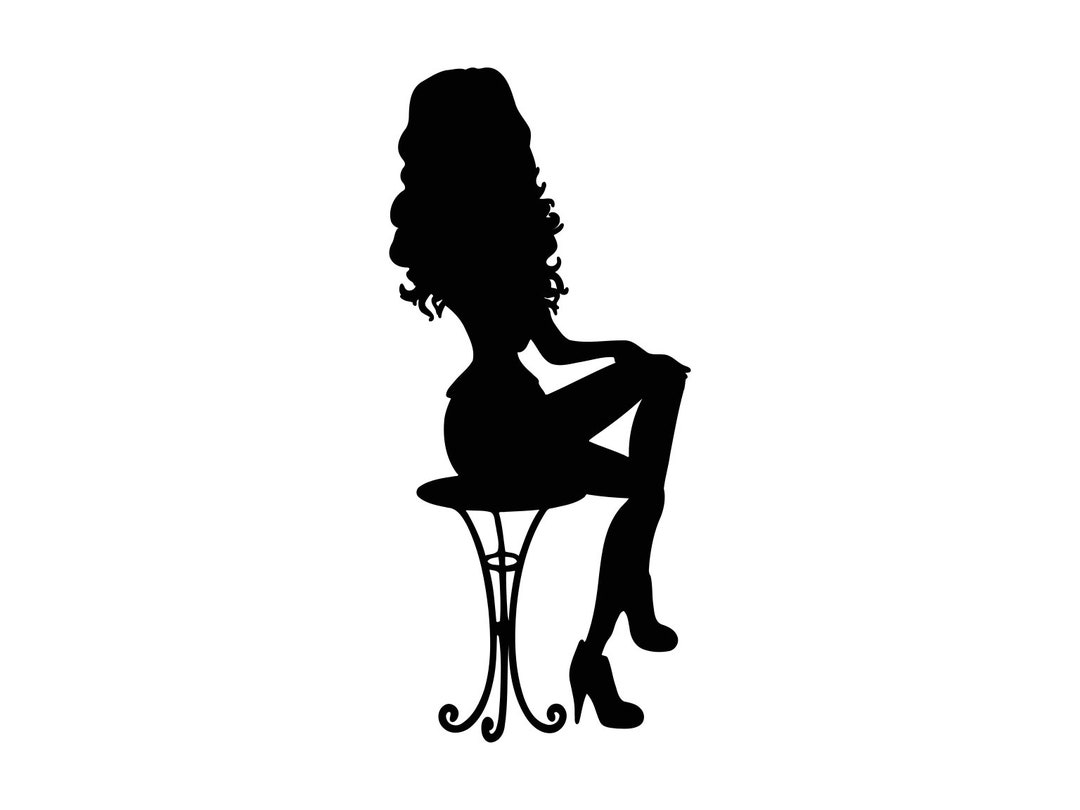 Lady Svg Sitting Lady Svg Silhouette Pretty Woman Svg Cutting File ...
