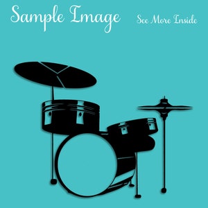 Drum Set Cut File, Drum Set Dxf Clipart, Drum Set Clipart Svg, Drum Set ...