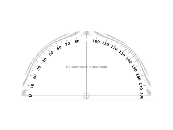 Protractor Svg Image Protractor Vector Protractor Iron on - Etsy