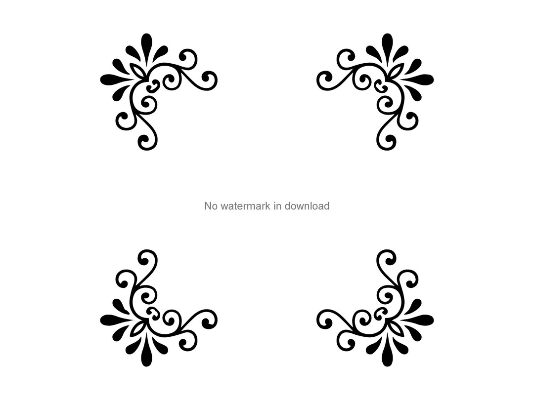 Decorative Corners Files Svg Image, Decorative Corners Digital Cut File ...