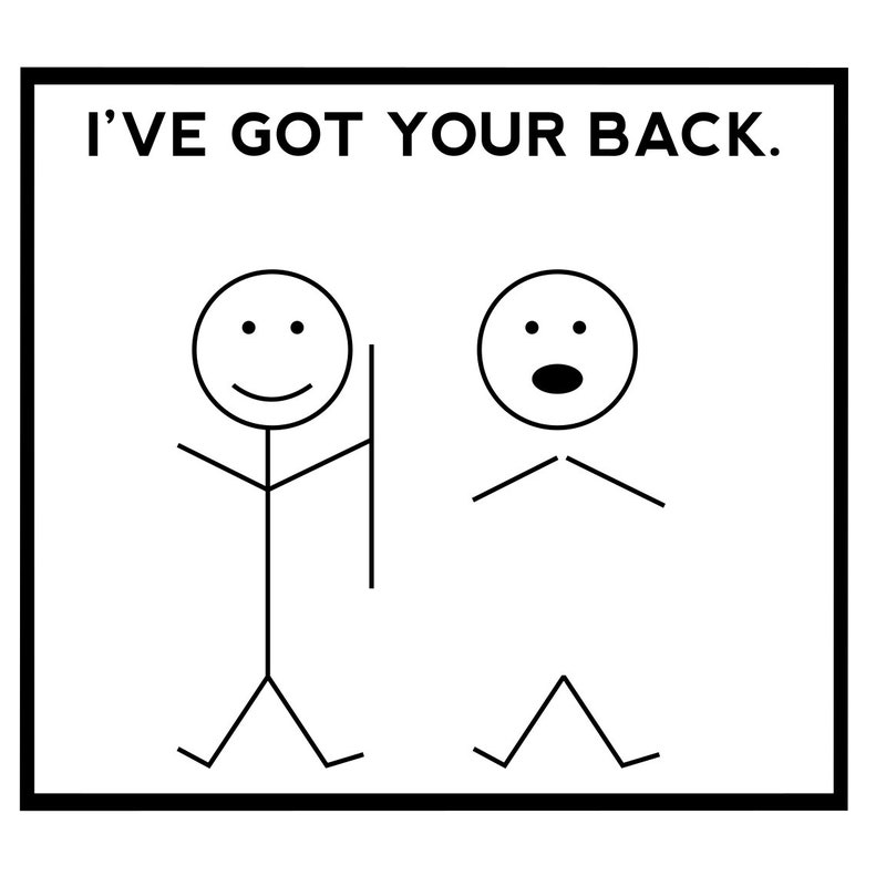 I Got Your Back Stick Figure - Etsy
