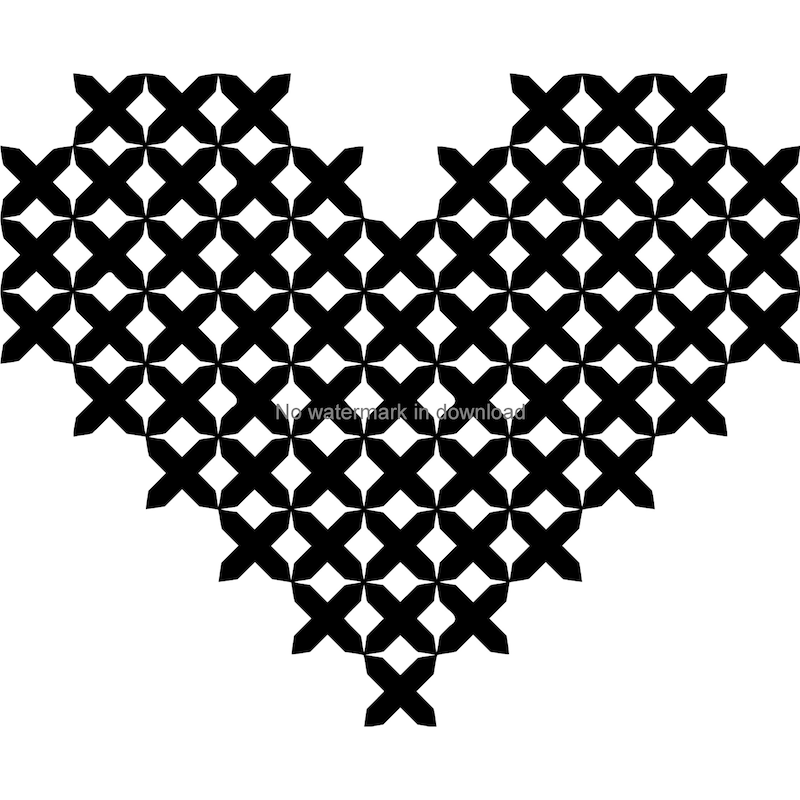 Stitched Heart Svg - Etsy