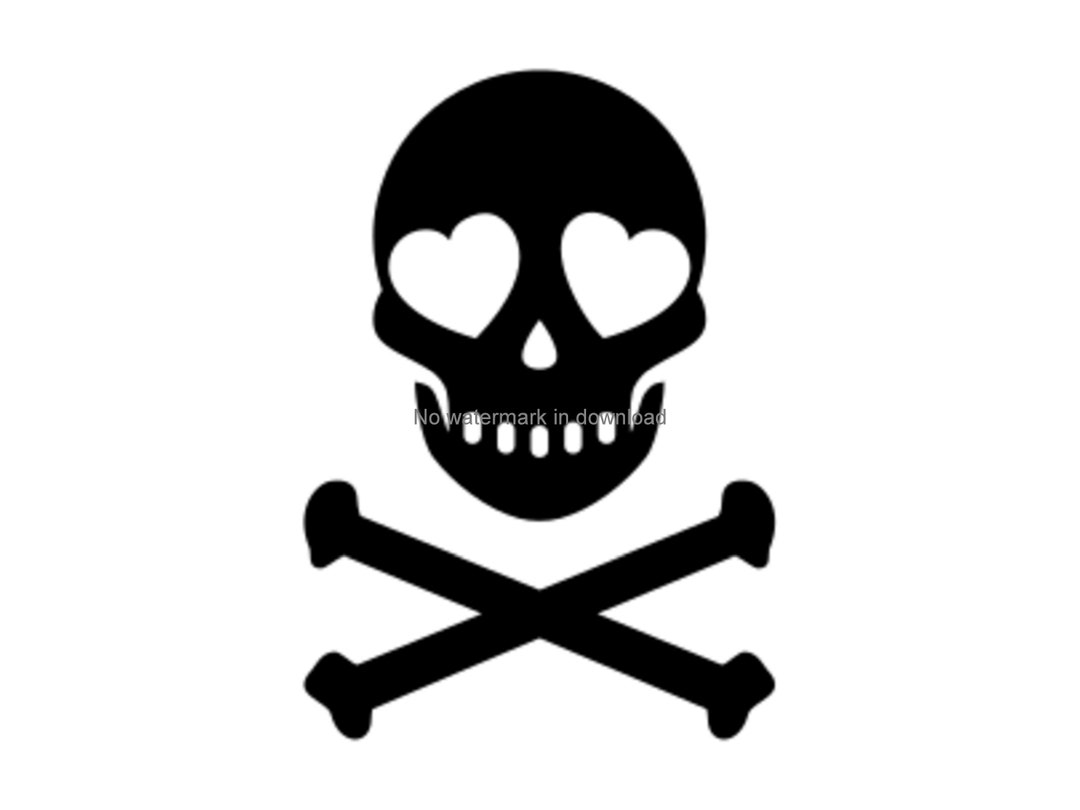 Heart Skull Image Svg, Heart Skull Cutting Svg, Heart Skull Svg Clipart ...