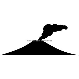 Volcano Svg Digital Clip Art, Volcano Cut File, Volcano Image, Volcano ...