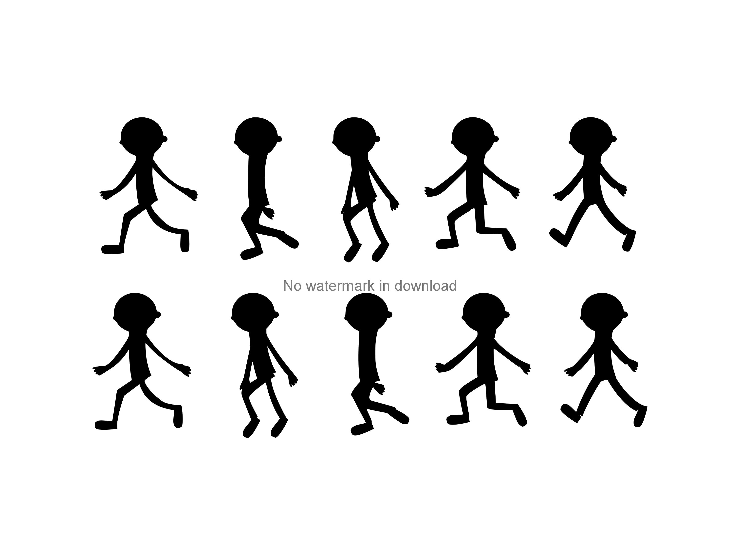 Walking Stickman Clipart