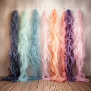 Digital Photography Backdrop Curtains and Ribbons Set, Photography ...