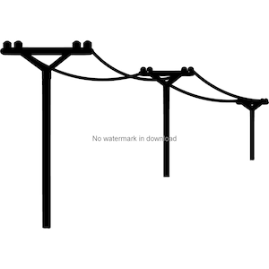 Power Lines Instant Download, Power Lines Clipart Image, Power Lines ...