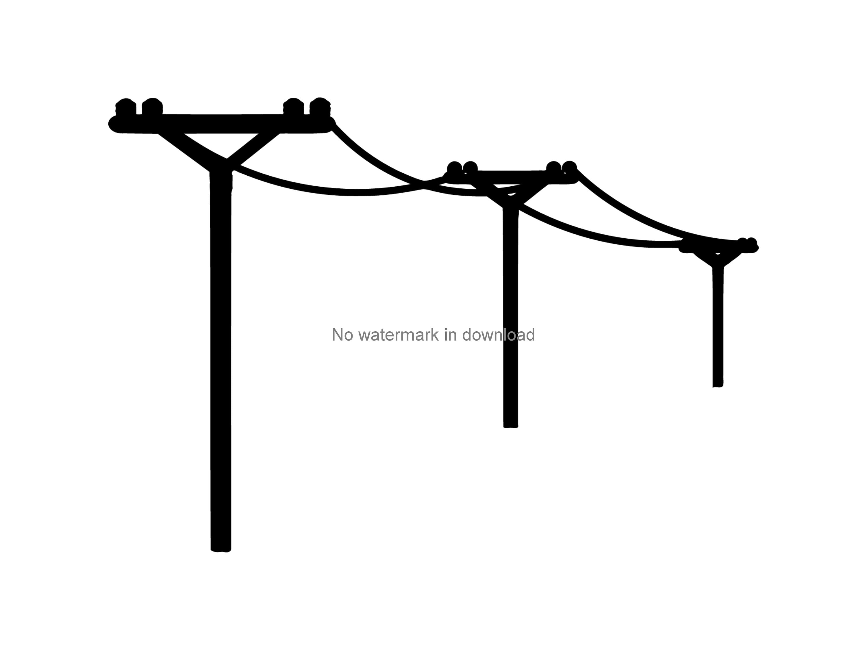 Power Lines Instant Download Power Lines Clipart Image Power - Etsy Norway