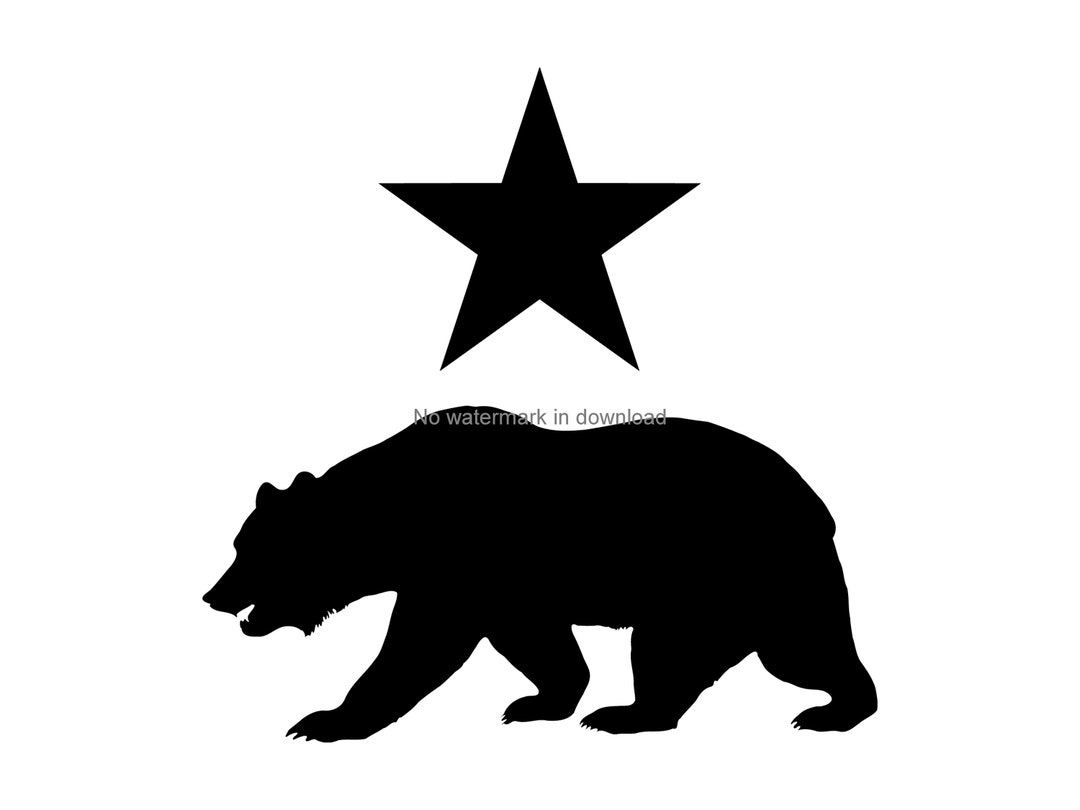 California Bear SVG: Printable Clipart (digital Download) - Etsy