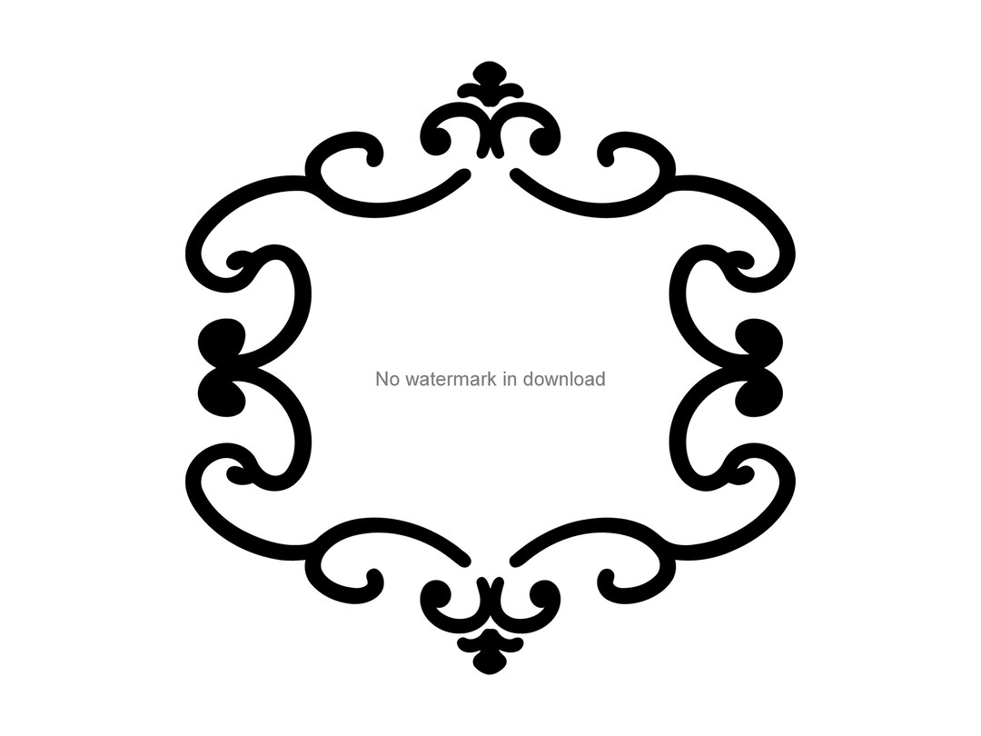 Flourish Frames Clip Art Svg, Decorative Flourish Frames Svg Cutting ...