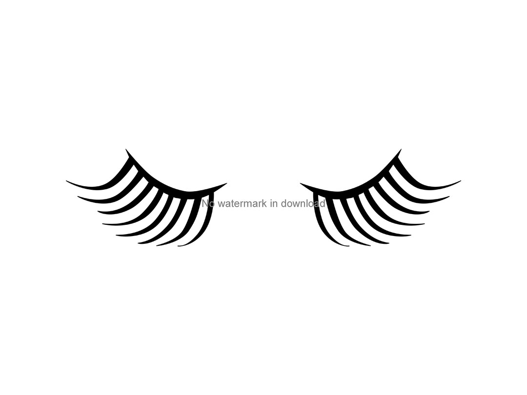 Eyelashes Cutting Clipart, Eyelashes Digital Clip Art, Eyelashes Cut ...