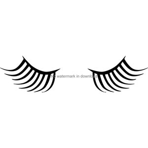 Eyelashes Cutting Clipart, Eyelashes Digital Clip Art, Eyelashes Cut ...
