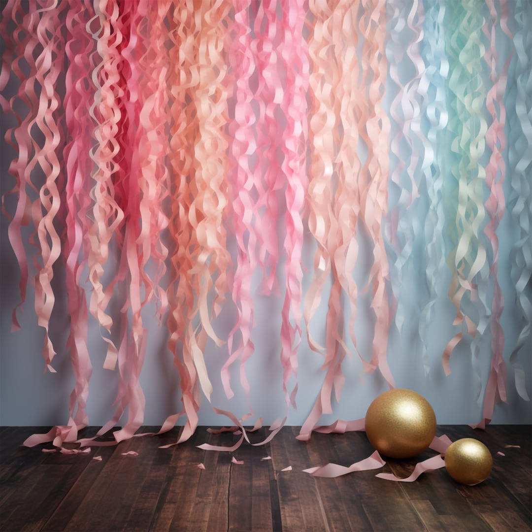 Digital Photography Backdrop Curtains and Ribbons Set, Photography ...