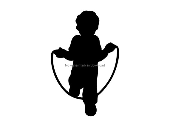Jump Rope Svg File Child Svg File For Cutting Jump Rope | Etsy