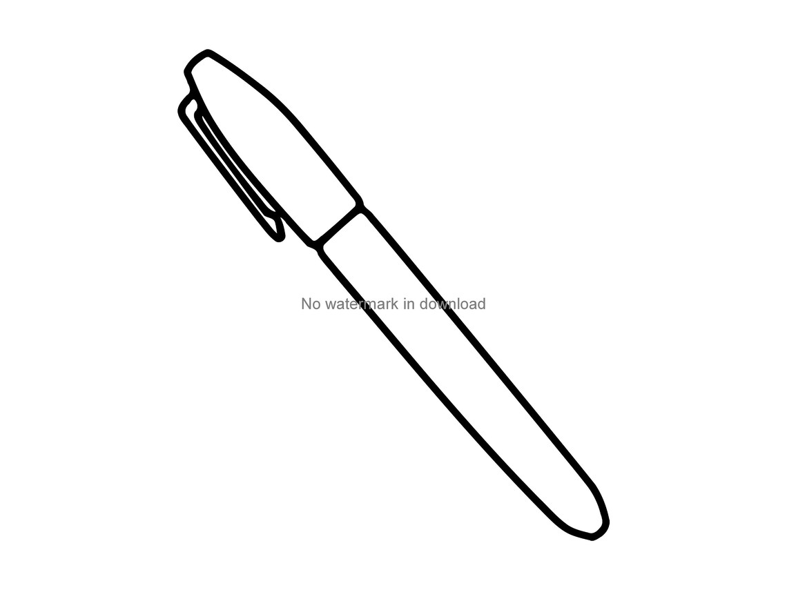 Marker SVG Cut File: PNG, DXF (digital Download) - Etsy