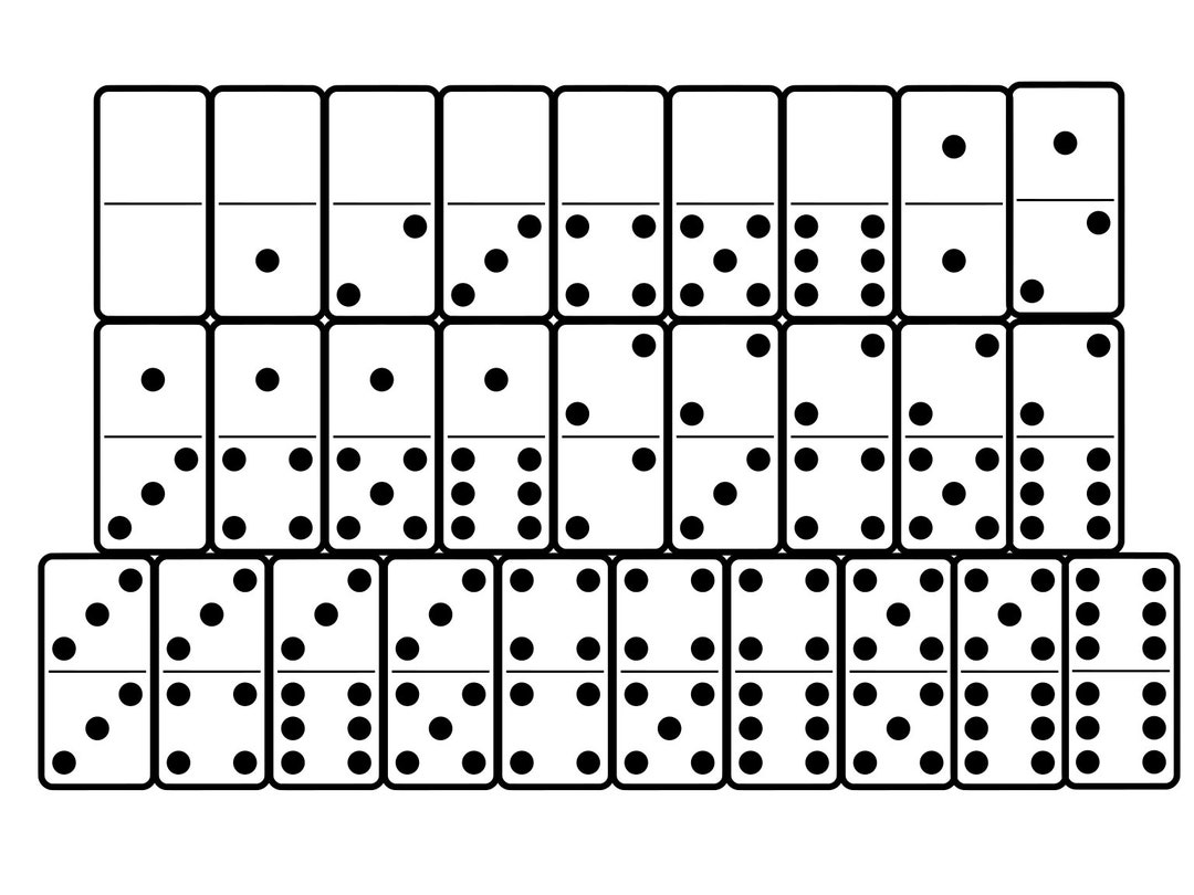 Dominoes SVG Cut File: Full Set for Cricut, Silhouette (digital ...