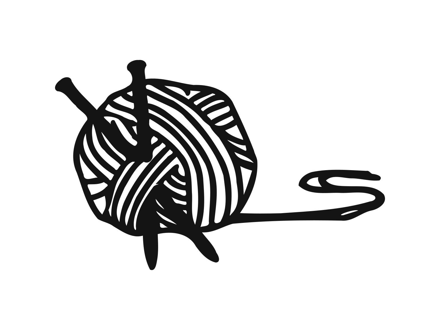 Wool Ball Clipart Black