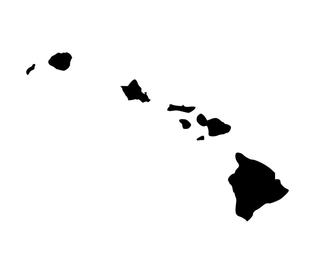 Hawaii Map SVG: Hawaiian Islands Cut File (digital Download) - Etsy
