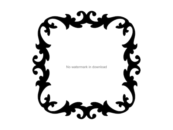 Black Scroll Border Clip Art