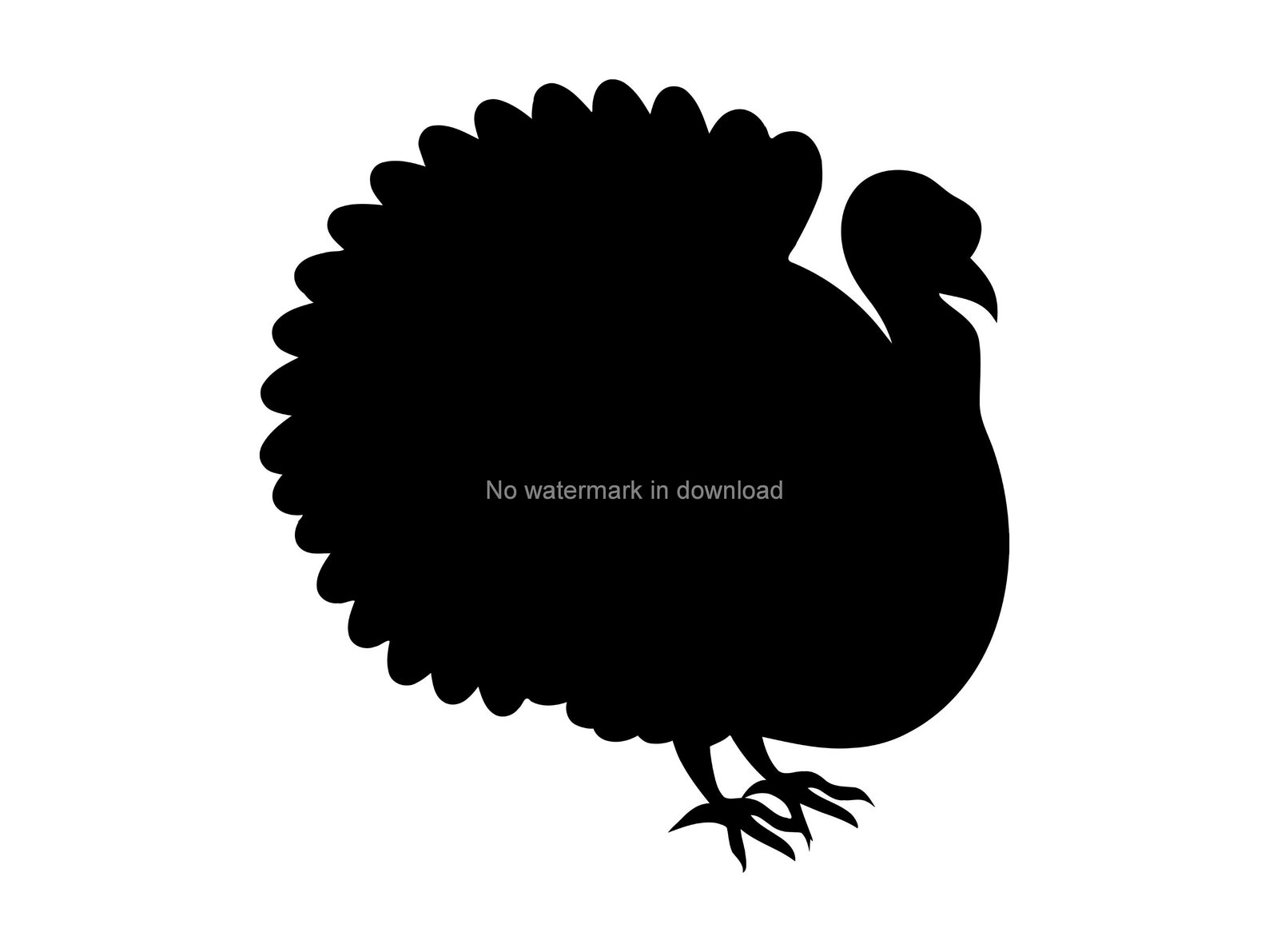 Turkey Silhouette Cut File Turkey Cutting File Turkey | Etsy