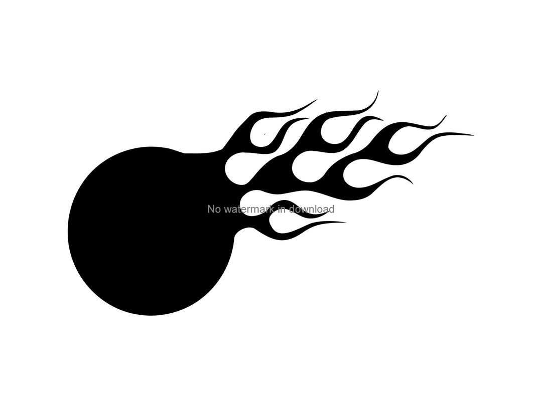 Flame Fireball SVG: Cutting, Engraving, T-shirt Design (digital ...